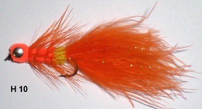dog nobbler orange (mouche streamer)